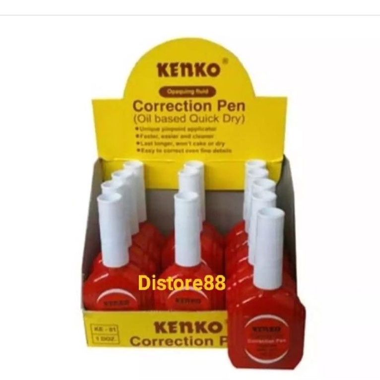 Jual Tip-Ex Cair /Corretion Pen KENKO KE-01 ( 12 pcs ) | Shopee Indonesia
