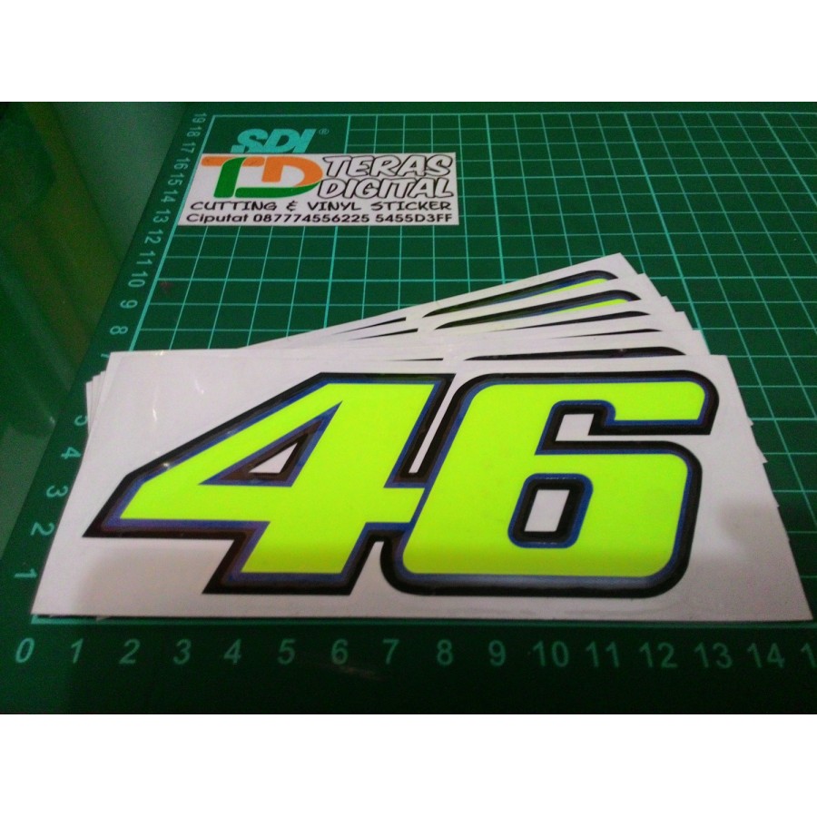 Jual Cutting Sticker 46 Valentino Rossi 14CM | Shopee Indonesia