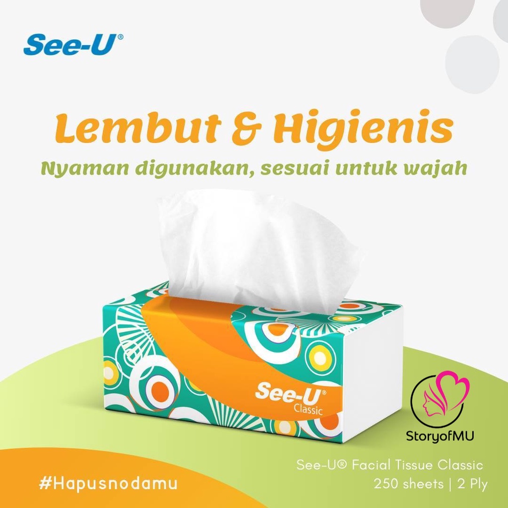 Jual SEE-U Facial Tissue 250 Sheets | 250s - Tisu Wajah Serbaguna See U ...
