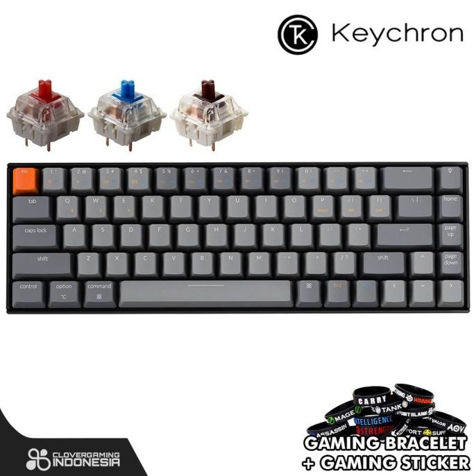 Jual KEYCHRON K6 WHITE BACKLIGHT HOTSWAP WIRELESS MECHANICAL KEYBOARD ...