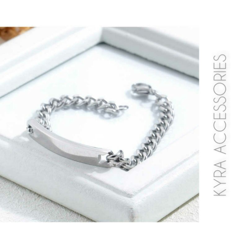 Jual GELANG TITANIUM ANTI KARAT DAN ANTI LUNTUR MODEL RANTAI | Shopee ...