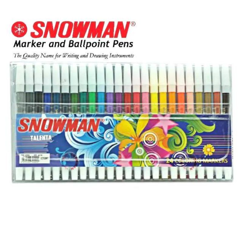 Jual Snowman Markers 24- spidol isi 24pcs | Shopee Indonesia