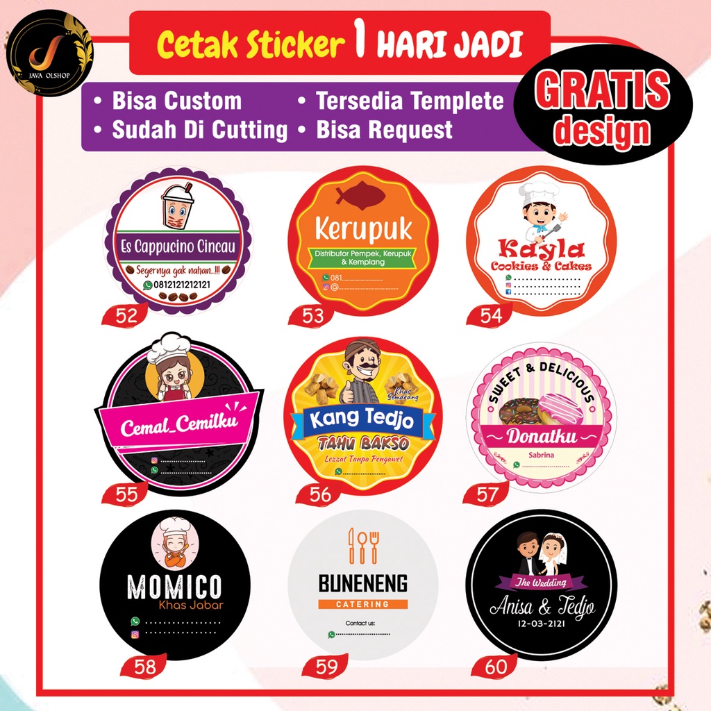 Jual STICKER PRODUK MAKANAN MINUMAN BOTOL BOX DLL | Shopee Indonesia