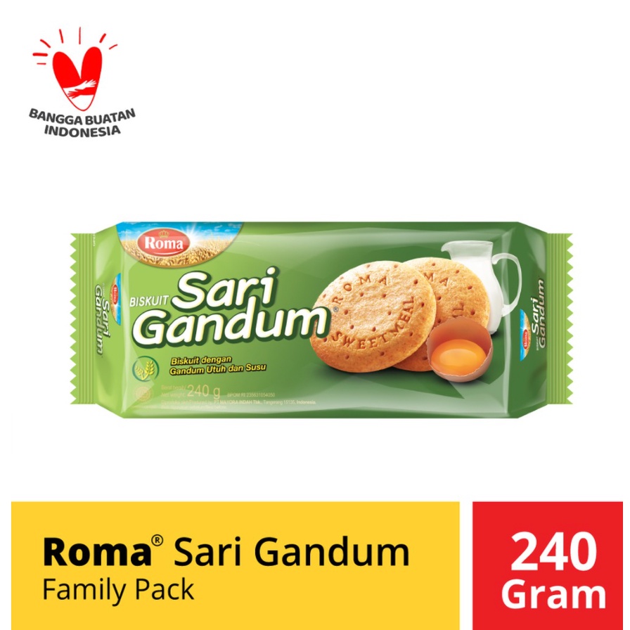 Jual Snack Cemilan Biskuit Roma Sari Gandum - 240gr | Shopee Indonesia