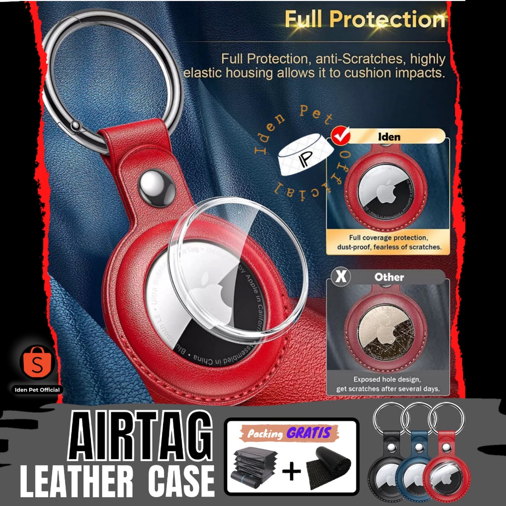 Jual Casing Air Tag Apple Kulit Leather Case Airtag Cover Gantungan ...