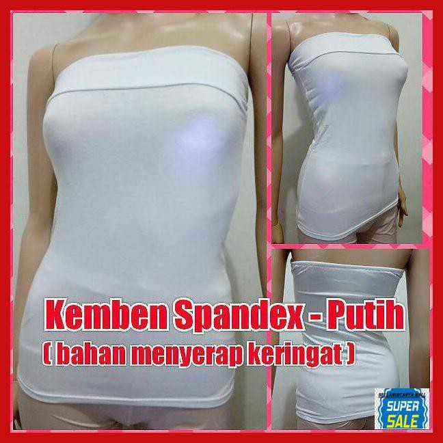 Jual POTANK- KEMBEN SPANDEX - PUTIH ( BAHAN MENYERAP KERINGAT ) -ASLIII ...