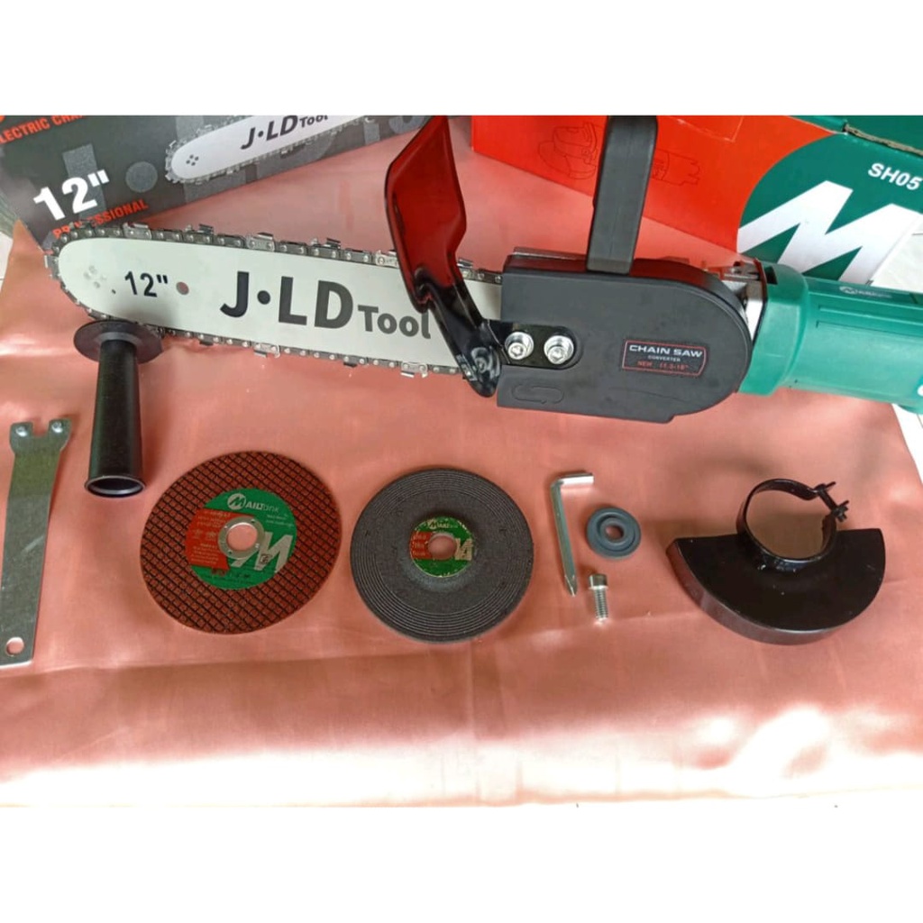 Jual MESIN GERINDA LENGKAP STANG ADAPTOR CHAIN SAW JLD GURINDA CHAINSAW ...