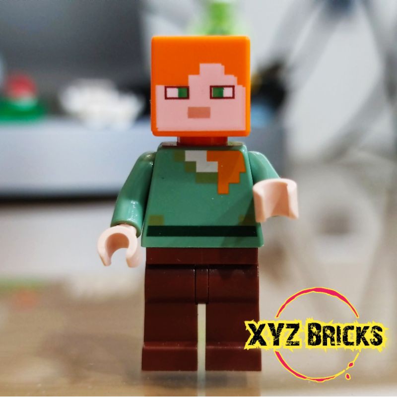 Jual LEGO MIN017 - Minecraft Alex Minifigure | Shopee Indonesia
