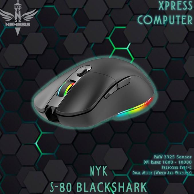 Jual COD PREMIUM NYK Nemesis S80 / S-80 Blackshark Wireless Gaming ...
