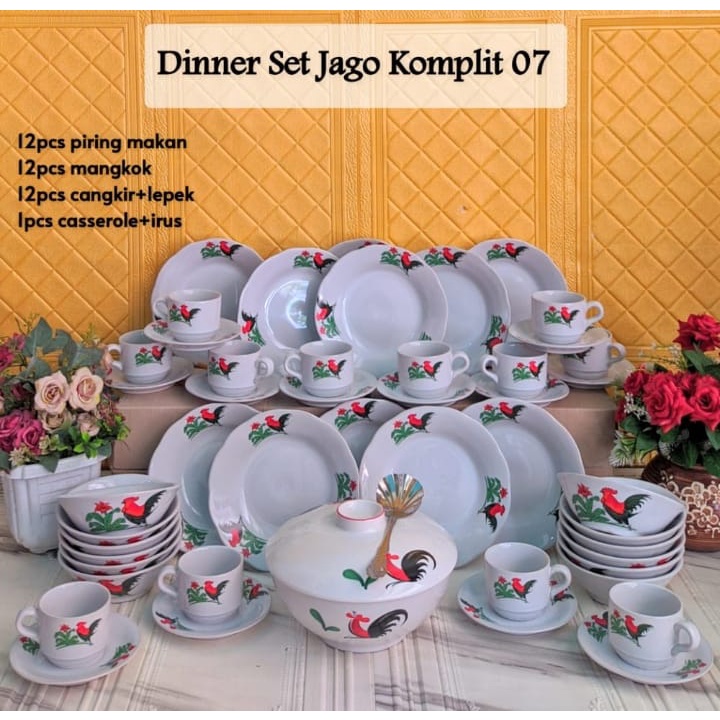 Jual Piring Makan Jago Dinner Set Jago | Shopee Indonesia