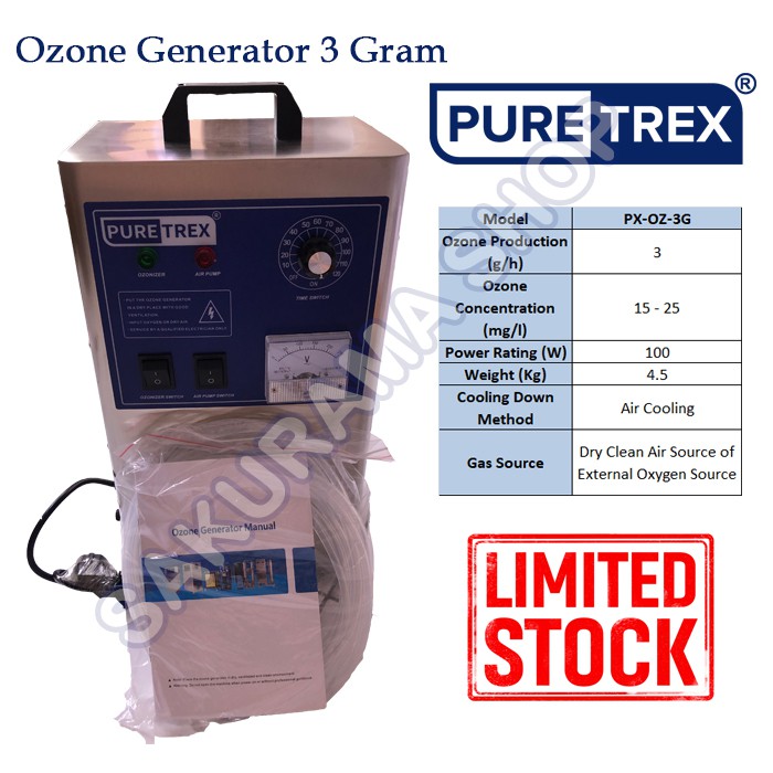 Jual PUREtrex Ozone Generator Sterilizer O3 3g | Shopee Indonesia