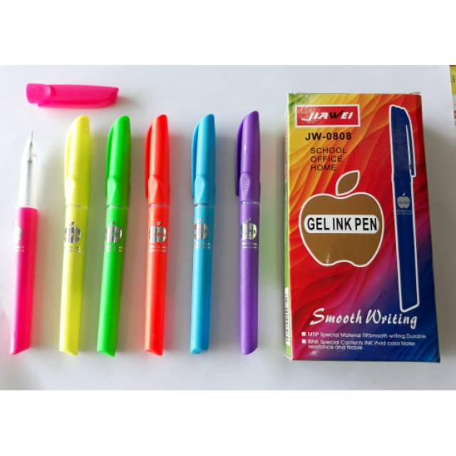 Jual Pulpen Gel Pen Apple JW-0808 0.5mm isi 12 buah | Shopee Indonesia