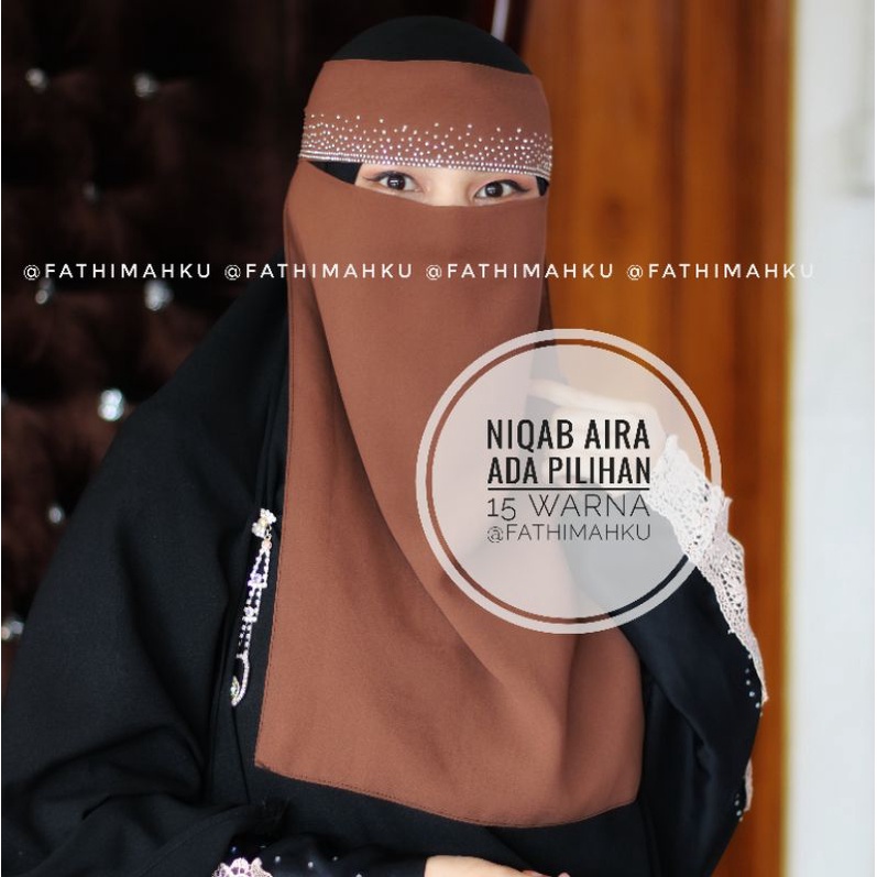 Jual Niqab Aira/Bandana Cadar warna Terbaru/Niqab Manik Viral | Shopee Indonesia