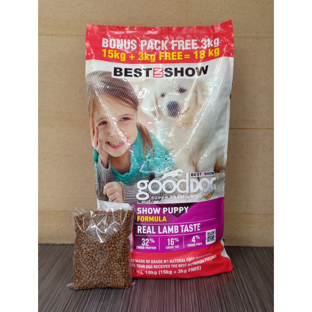Jual Dog Food Best In Show Good Dog Puppy Lamb Repack 1 Kg | Shopee Indonesia