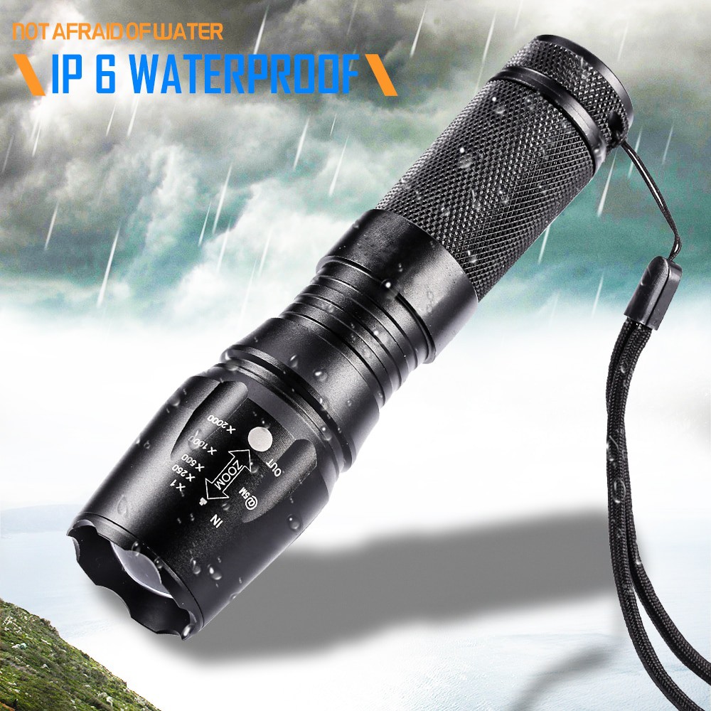 Jual Senter Tactical LED Cree XML-T6 3000 Lumens + Baterai + Charger ...