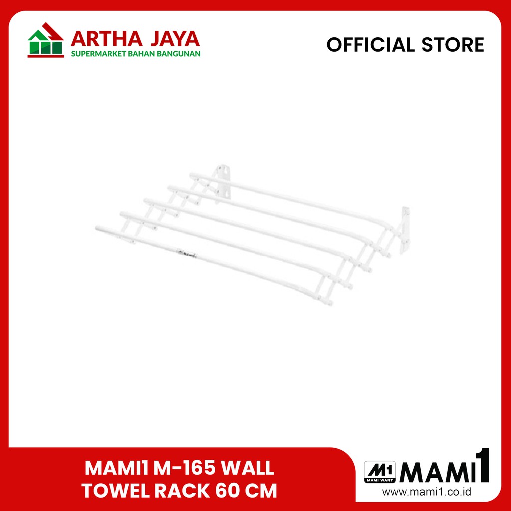 Jual MAMI1 RAK JEMURAN HANDUK DINDING M-165 60CM | Shopee Indonesia