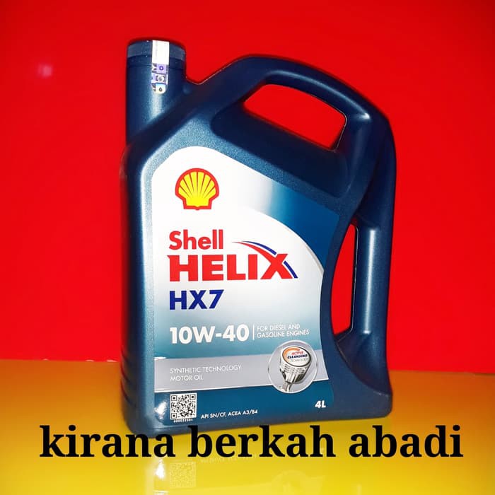 Jual SHELL HELIX HX7 10W40 SN CF 4 L ORIGINAL | Shopee Indonesia
