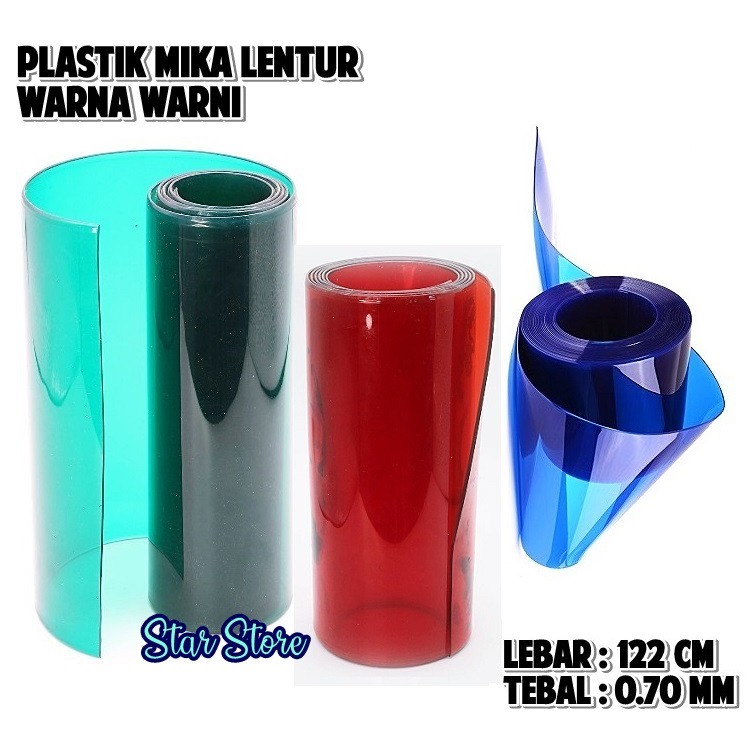 Jual Plastik Mika Lentur PVC Super Warna Warni Lebar 122cm / Tebal 0.70mm | Shopee Indonesia