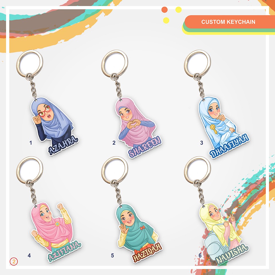 Jual CUSTOM GANTUNGAN KUNCI NAMA TEMA HIJAB , JILBAB , MUSLIMAH ...