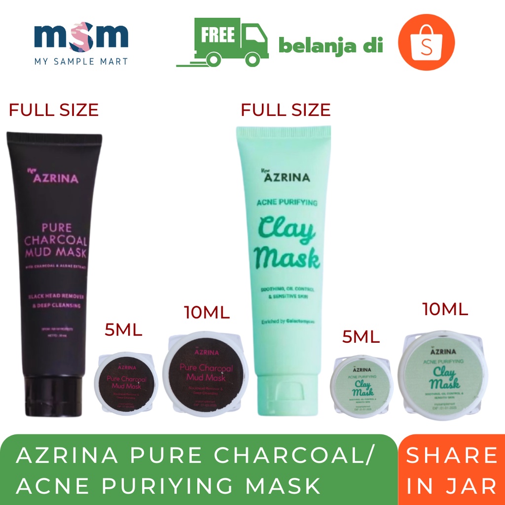 Jual BACA DESKRIPSI PRODUK SHARE IN JAR AZRINA PURE CHARCOAL MUD MASK ...