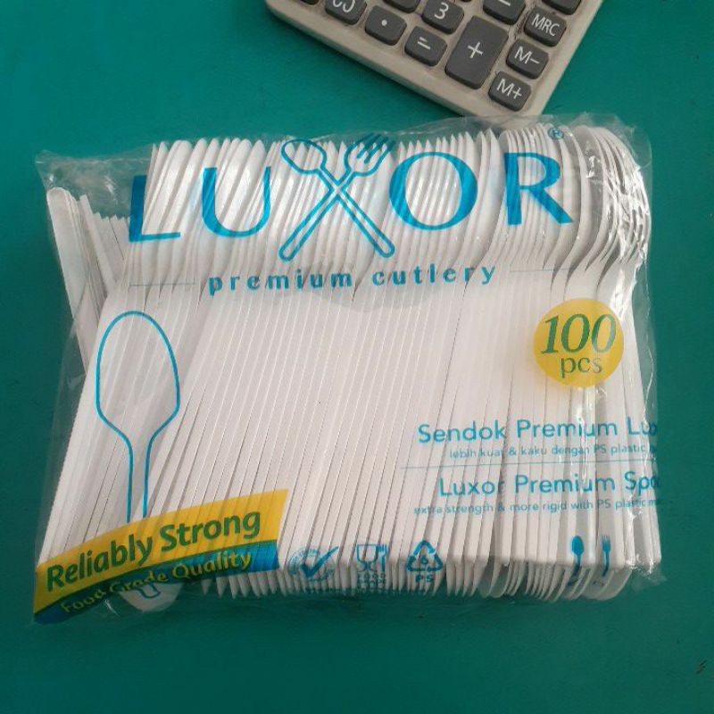 Jual SENDOK GARPU makan luxor premium 100 biji top pp SENDOK SMK babon ...
