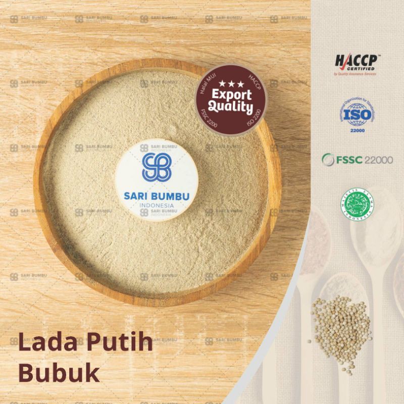 Jual Lada Putih Bubuk 250 gr / White Pepper Powder 250gr Export Quality ...
