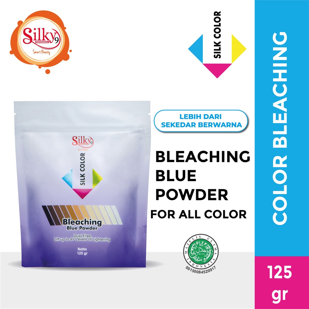 Jual Silky9 Silk Color Hair Bleaching Blue Powder 125 gr | Shopee Indonesia