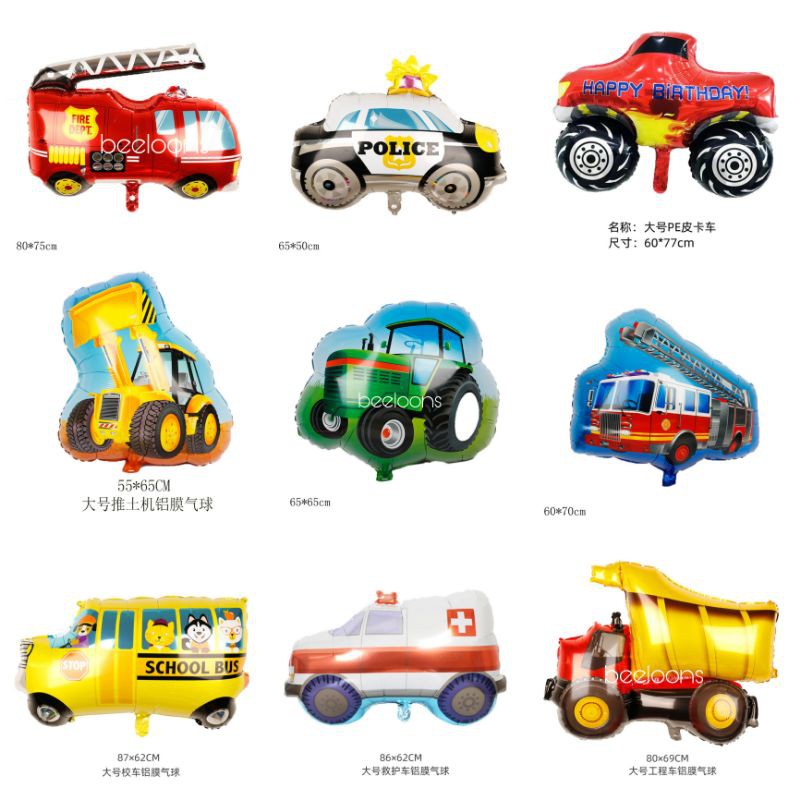 Jual Balon Mobil / Vehicle Jumbo / Balon Foil Mobil Happy Birthday ...