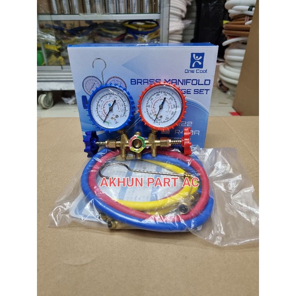 Jual MANIFOLD DOUBLE R22 ONE COOL TESTING MANIFOLD R22,,R134,,R404 DAN ...