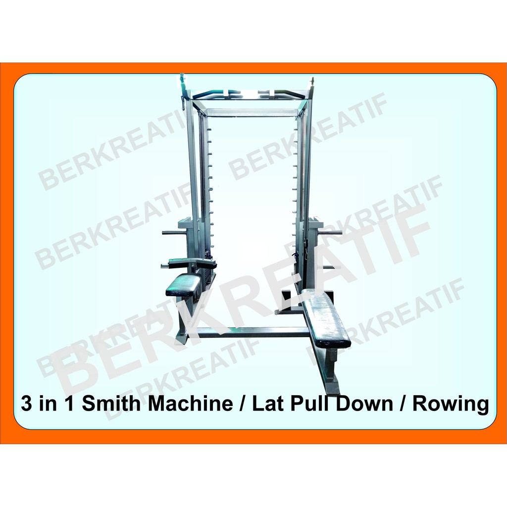 Jual Alat Fitness/ gym Smith Machine Pull down & Rowing | Shopee Indonesia