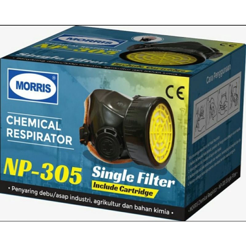 Jual Set Masker + Refill Single/ Masker Respirator Tabung Carbon Single ...