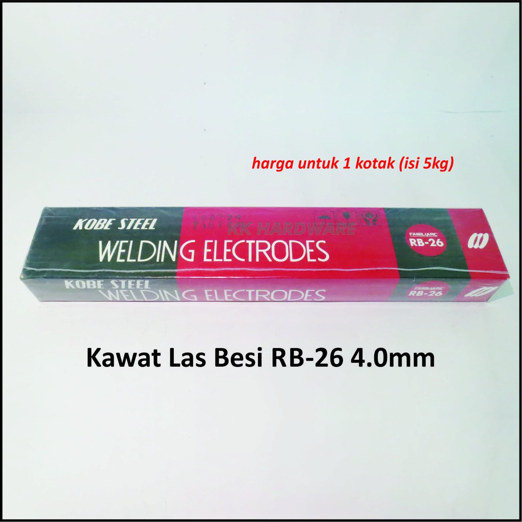 Jual Kawat Las Besi Electrode Listrik Kobe Steel RB26 4.0mm AWS E6013 MMA untuk Mild Steel ...