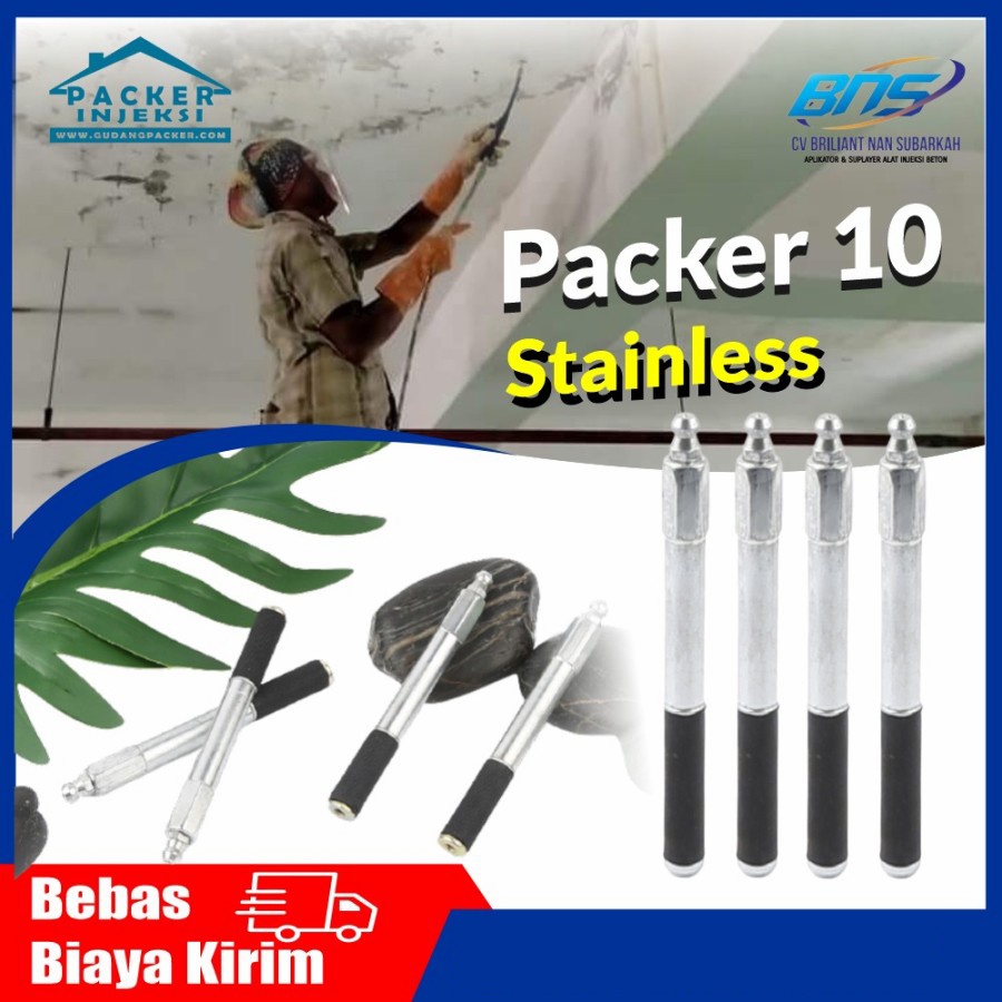 Jual packer injeksi beton,stenlesstell. injeksi pu dan retak 10x10cm ...