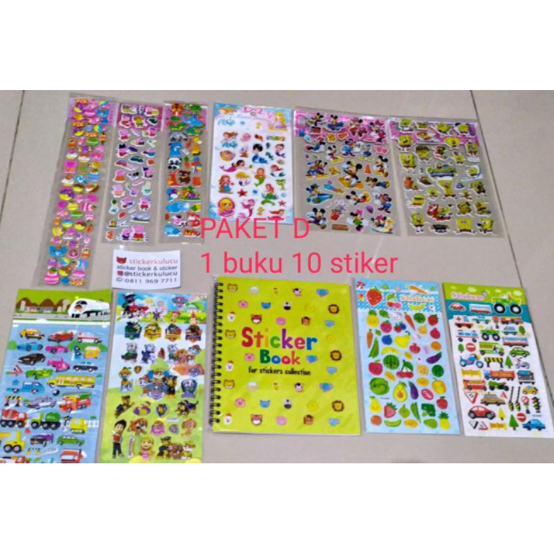 Jual Paket Stiker Anak - 1 Sticker Book & 10 Stickers | Shopee Indonesia