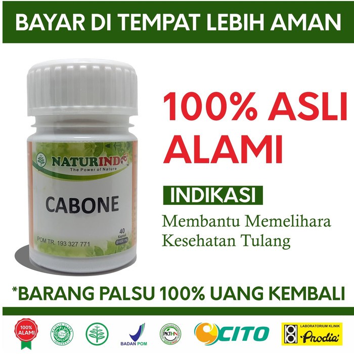 Jual NaturindoFit - Obat Tradisional Cabone @60 kapsul/botol | Shopee ...