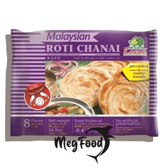 Jual Megfood - Kawan Food Roti Chanai Malaysian 8 pcs - 480 Gram ...