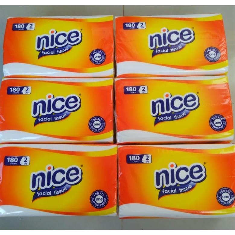 Jual 6pack Tisu Nice 2ply 180 sheets | Shopee Indonesia