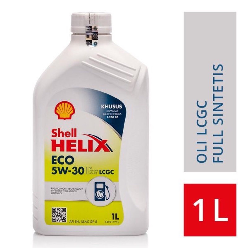 Jual OIL SHELL HELIX ECO LCGC SAE 5W-30 QR BARCODE GALON 1 LITER ...