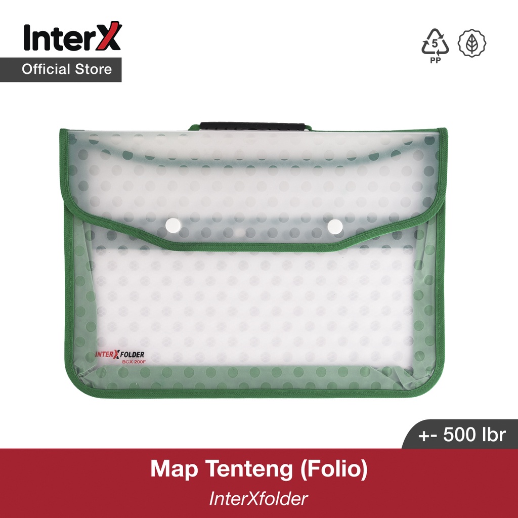 Jual InterX Folder Brief Case Polkadot School Bag 2 Kancing Map Tenteng ...
