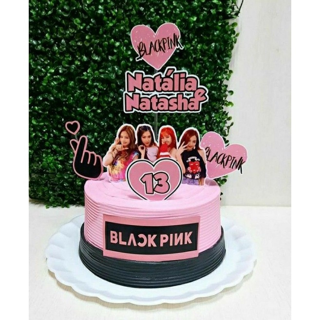 Jual Topper cake kue Blackpink jisoo rose jenny lisa free custom nama ...