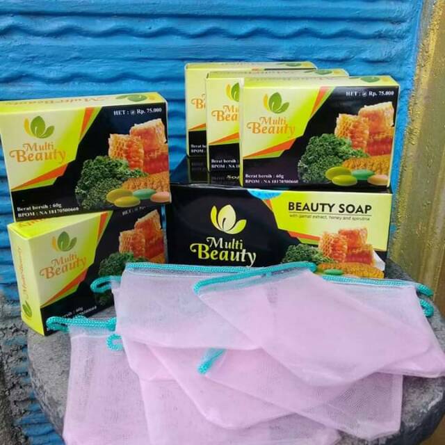 Jual Sabun Multi Beauty Soap ( 1pcs free jaring busa) | Shopee Indonesia