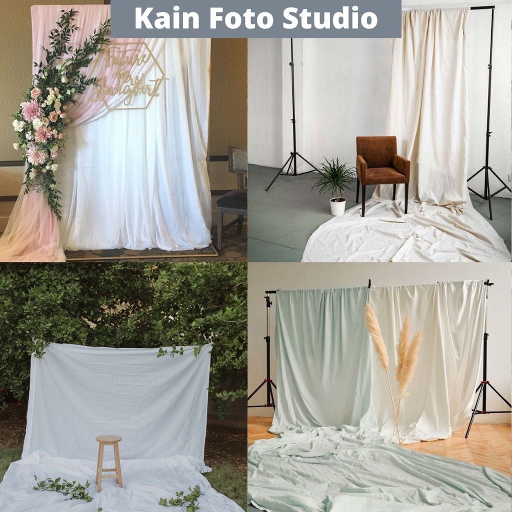 Jual Kain Foto Background Kain Backdrop Foto Foto Aesthetic Kain Putih ...