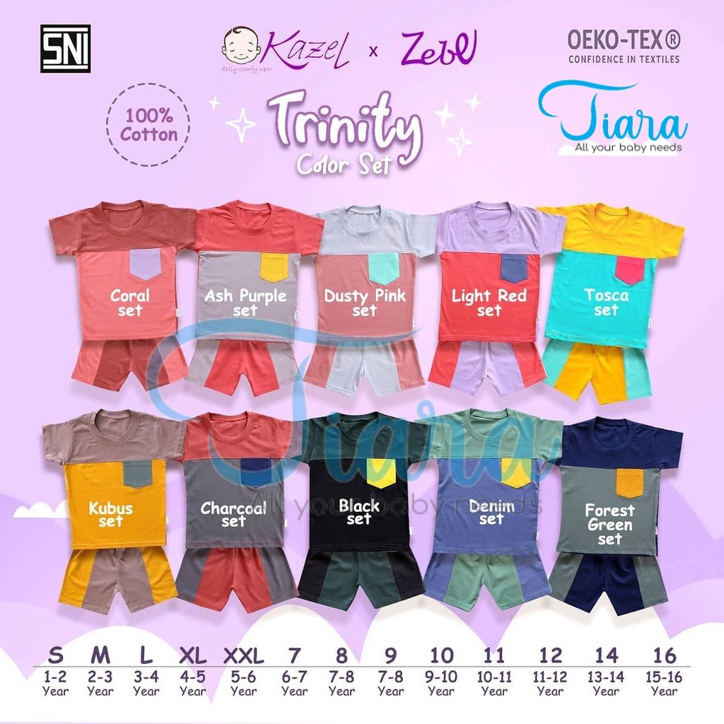 Jual KAZEL X ZEBE TRINITY SET ( 7 - 16 TAHUN ) | Shopee Indonesia