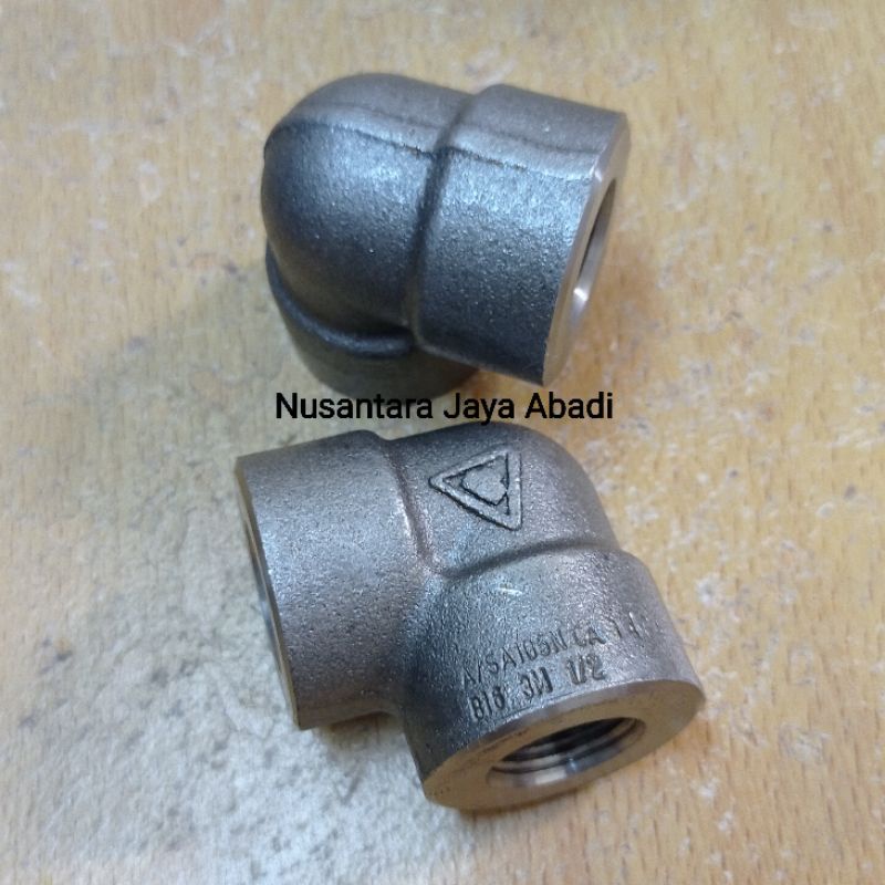 Jual Elbow Besi A105 NPT #3000 Psi 1/2 " inchi DN 15 | Shopee Indonesia