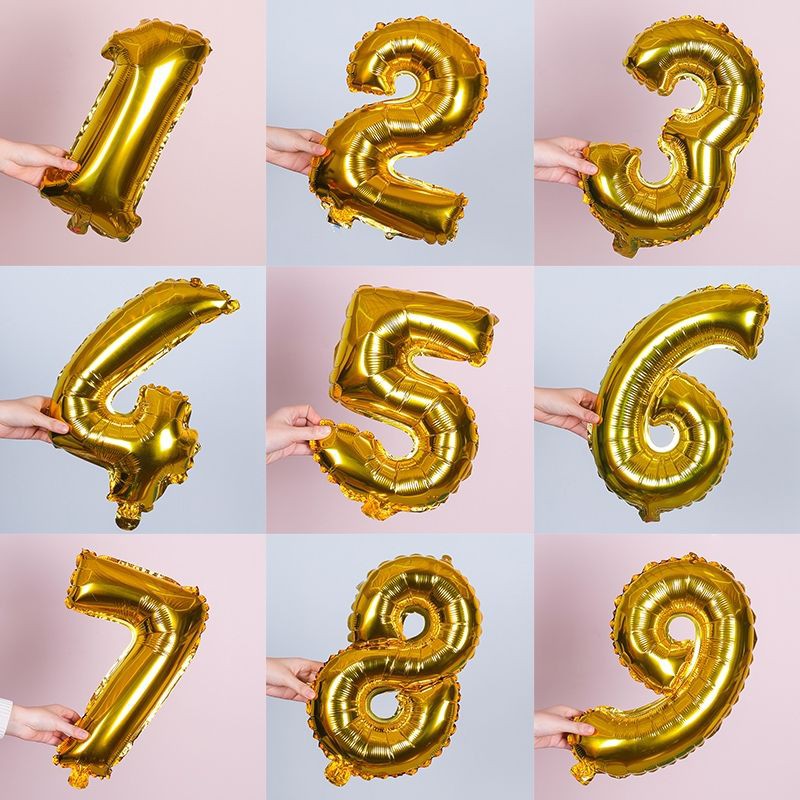 Jual Balon Foil Angka 40 cm Gold | Shopee Indonesia