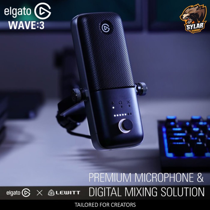 Jual Elgato Wave3 Premium USB Condenser Microphone Digital Mixing Solution | Shopee Indonesia