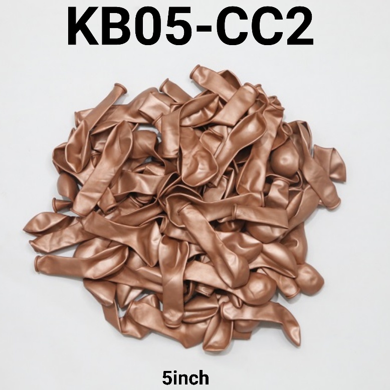 Jual KB05-CC2 Balon latex 5 inch chrome tebal mengkilap coklat (Balon ...