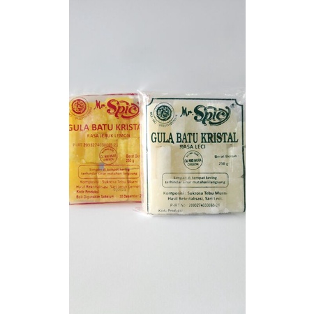 Jual Gula Batu Kristal Mr Spicy Rasa Leci Dan lemon 250g | Shopee Indonesia
