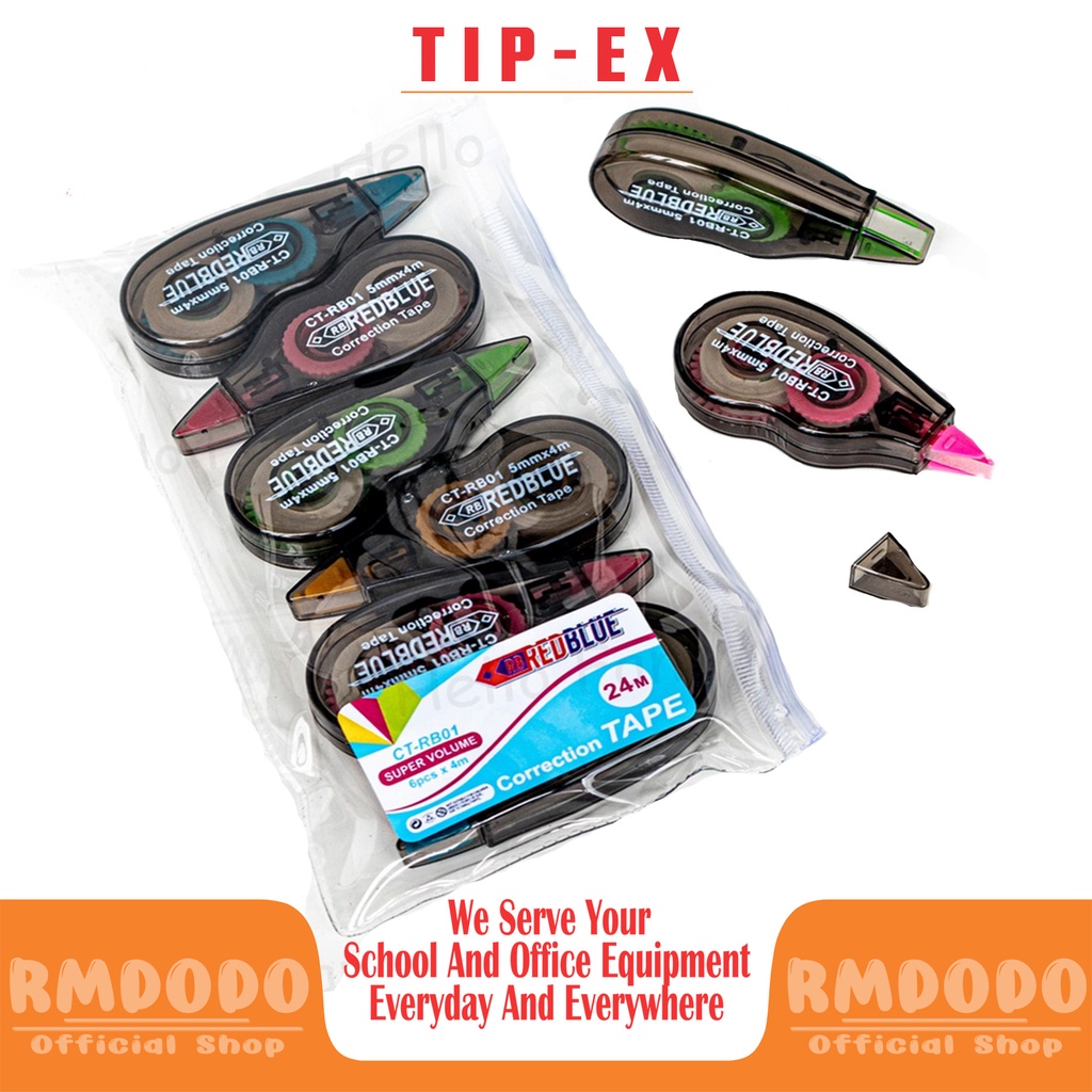 Jual Rmdodo Correction Tape 24m Isi 6 / Cortape / Corection Tape Tipex ...