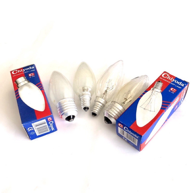 Jual Lampu Bohlam Candle Lilin Chiyoda Frosted dan Clear E14 E27 | Shopee Indonesia